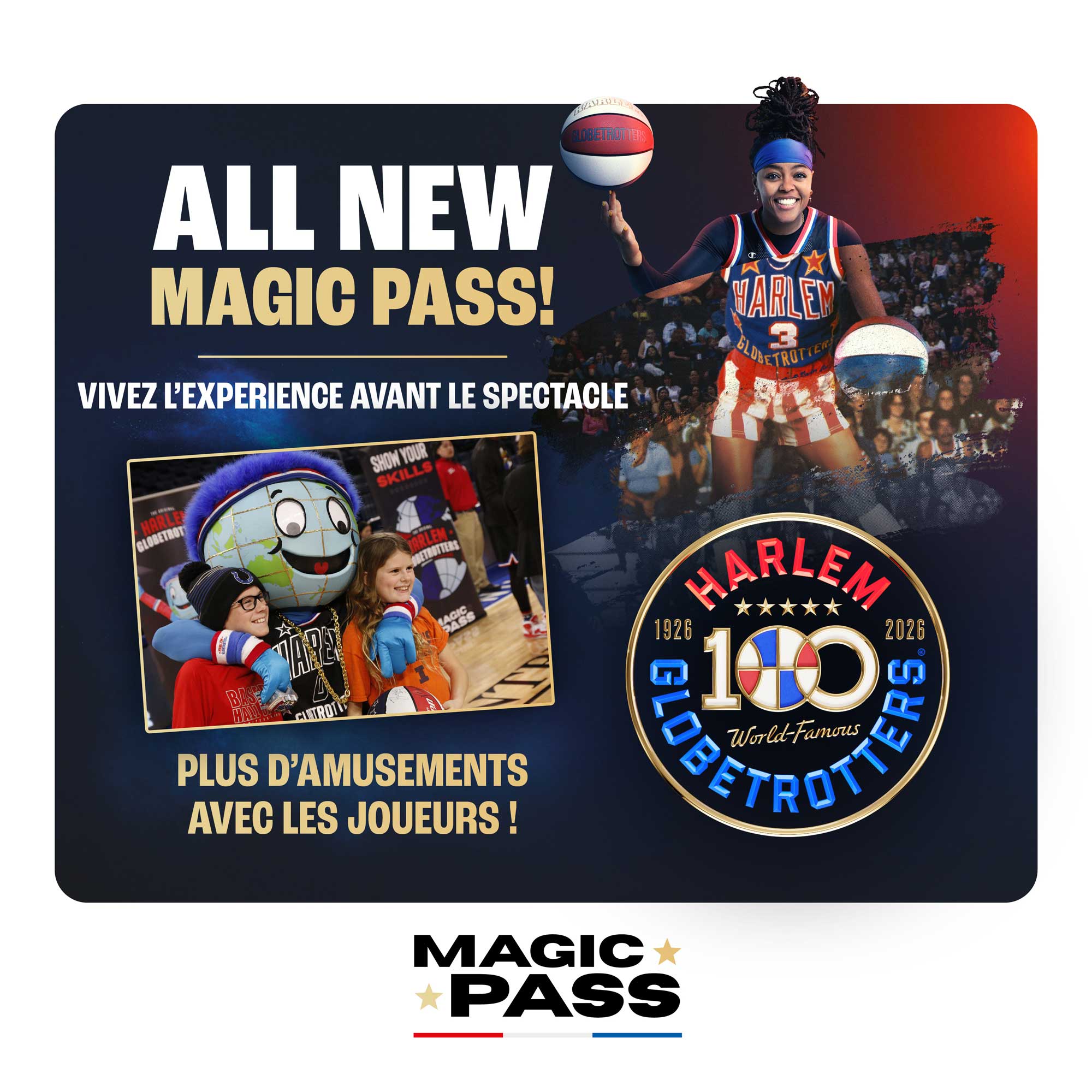 Find our offers for HARLEM GLOBETROTTERS MAGIC PASS | Gérard Drouot Productions